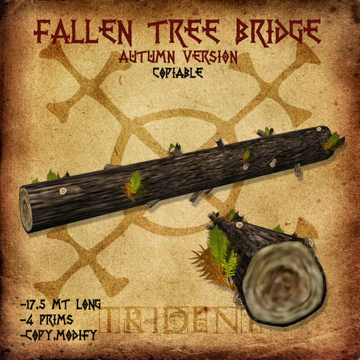 Second Life Marketplace - Fallen Tree Bridge [Autumn]